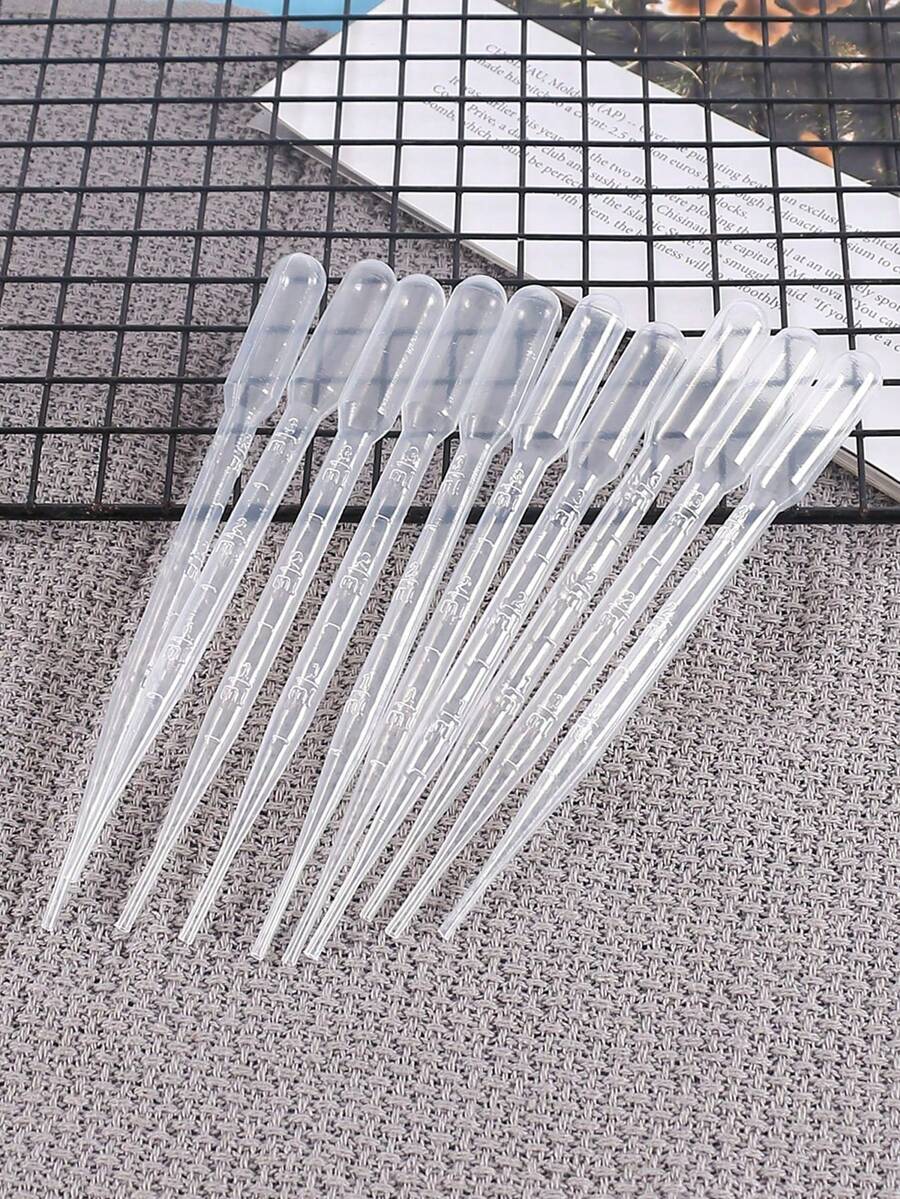 10/100pcs Resin Mold Plastic Straws, Graduated Straws, Plastic Droppers ...