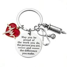 1pc Stainless Steel Keychain, Suitable As Appreciation Gift For Nurses ...