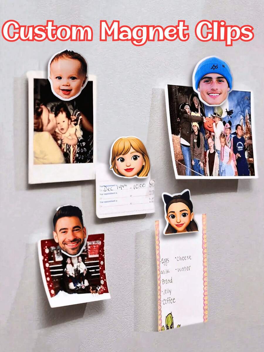1/3/5pcs Customized Acrylic Magnetic Photo Holders, Multi-Functional ...