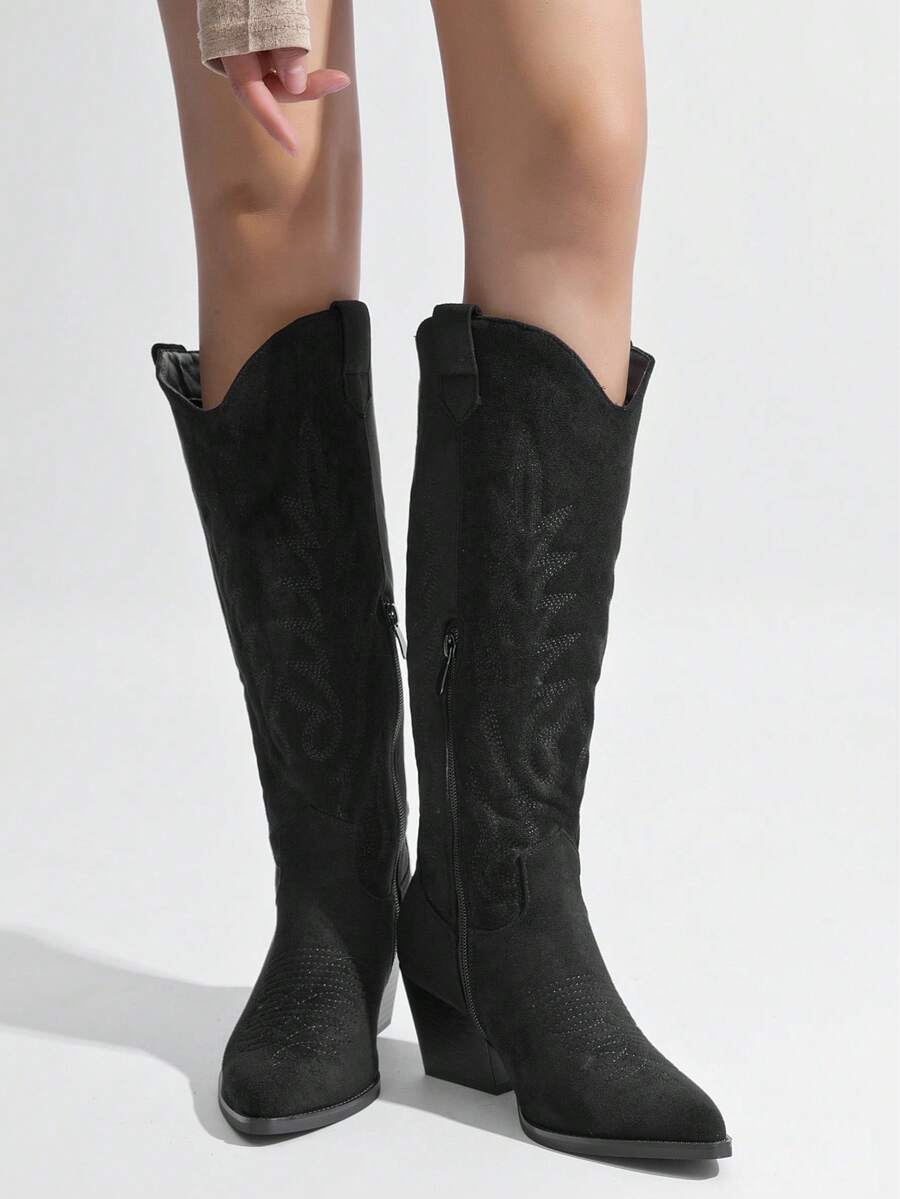 RevReaL Botas vaqueras clásicas de ante estilo western Santiag – Estilo ...