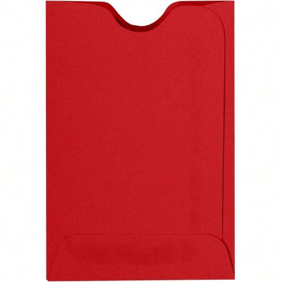 LUXPaper Credit Card Sleeves | 2 3/8" X 3 1/2" | Ruby Red | 80lb. Text ...