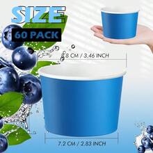 DPaper Ice Cream Cups 9oz Colored Disposable Dert Bowls For Hot Or Cold ...