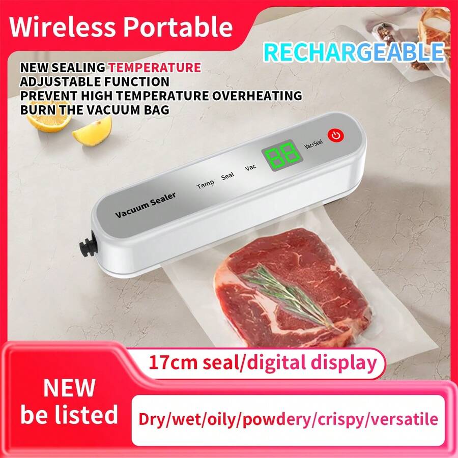 Mini Vacuum Sealer Machine, For Storage And Sous Vide Cooking, With 10 ...