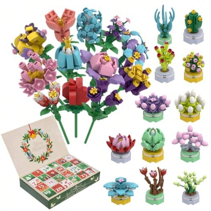 Advent Calendar 2025 Building Block Flowers Flowers And Succulents For ...