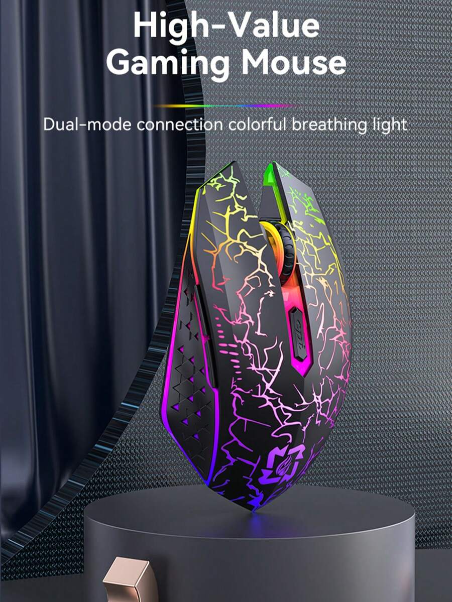 Ratón inalámbrico Bluetooth 2.4G, ratón para juegos, ratón silencioso ...