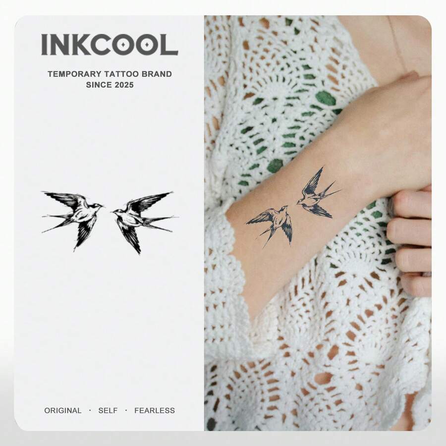 1pc Realistic, Waterproof & Long-Lasting Double Swallow Wings Herbal ...