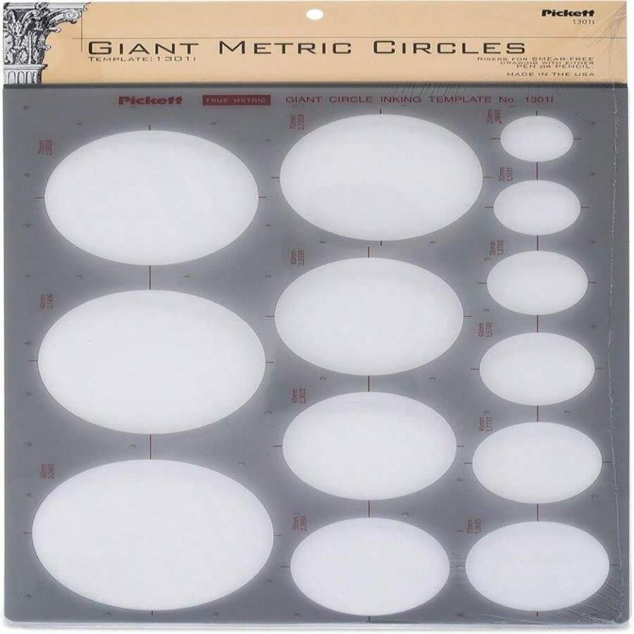 Pickett Giant Metric Circles Template, Circle Range 25mm To 85mm In ...