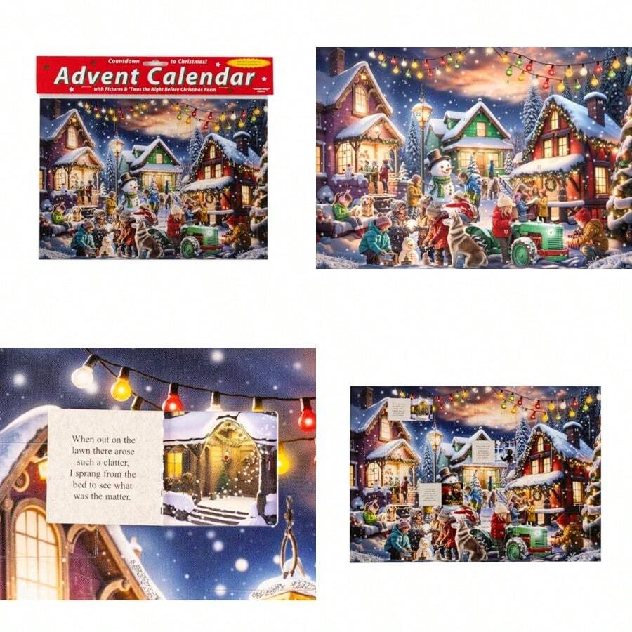 Yuletide Village Advent Calendar Christmas Countdown Calendar With Twas ...