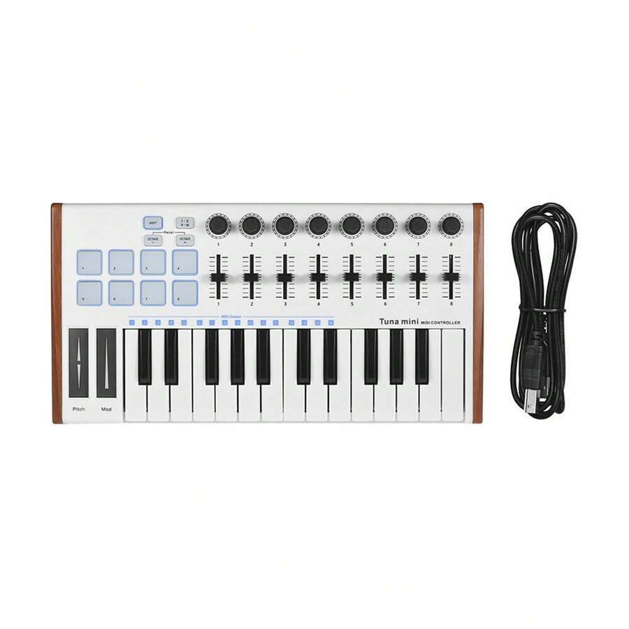 WORLDE TUNA MINI Ultra-Portable 25-Key USB MIDI Keyboard Controller 8 ...