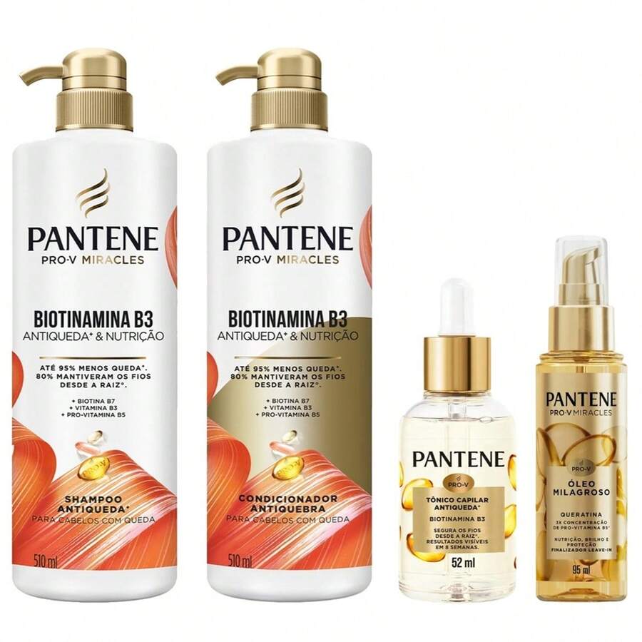 Pantene Pantene Shampoo + Conditioner 510ml + Toner 52ml Biotinamine B3 ...