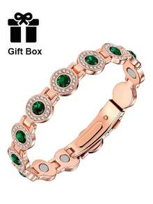 Hot-Selling Women's Copper Bracelet, 3800 Gauss Magnetic Stone Premium ...