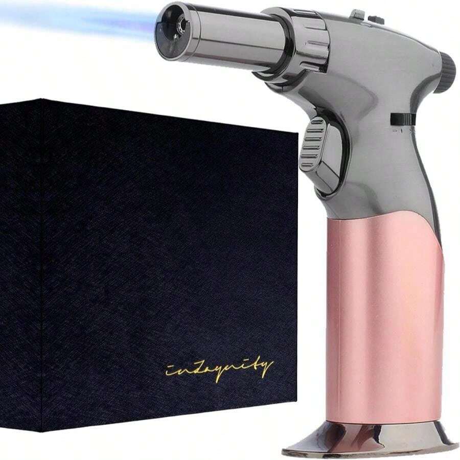 Dual Flame Butane Torch Gun - Refillable Luxury Hand Held Mini Blow ...