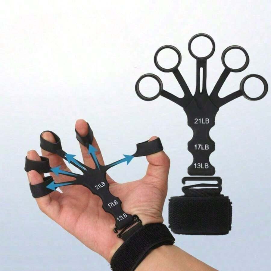 New Silicone Finger Trainer 5-Finger Wrist Puller Finger Rehabilitation ...