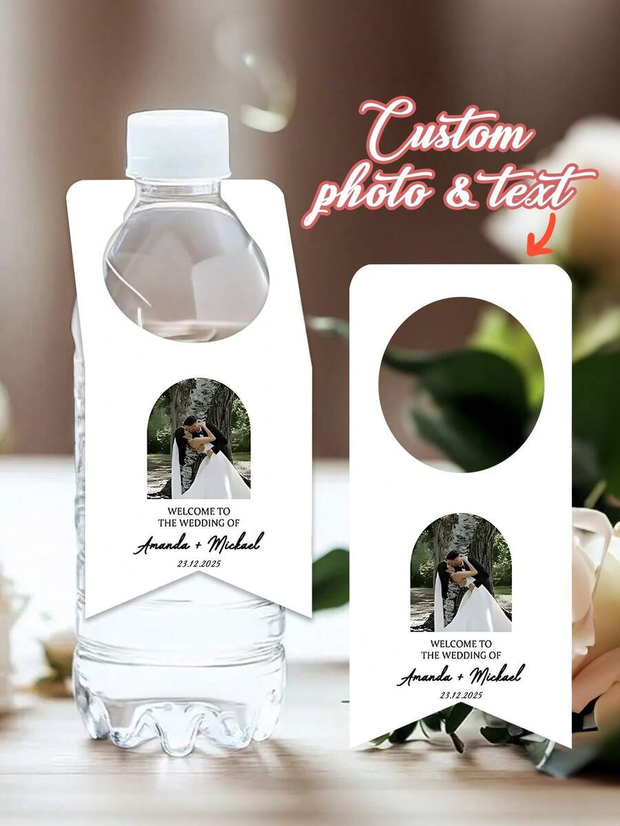 15/30/60pc Customized Bottle Cap Labels, Custom Photo And Text ...