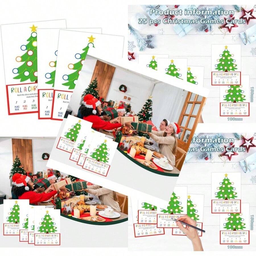 Roll A Christmas Tree Game Christmas Party Games And Decorations ...