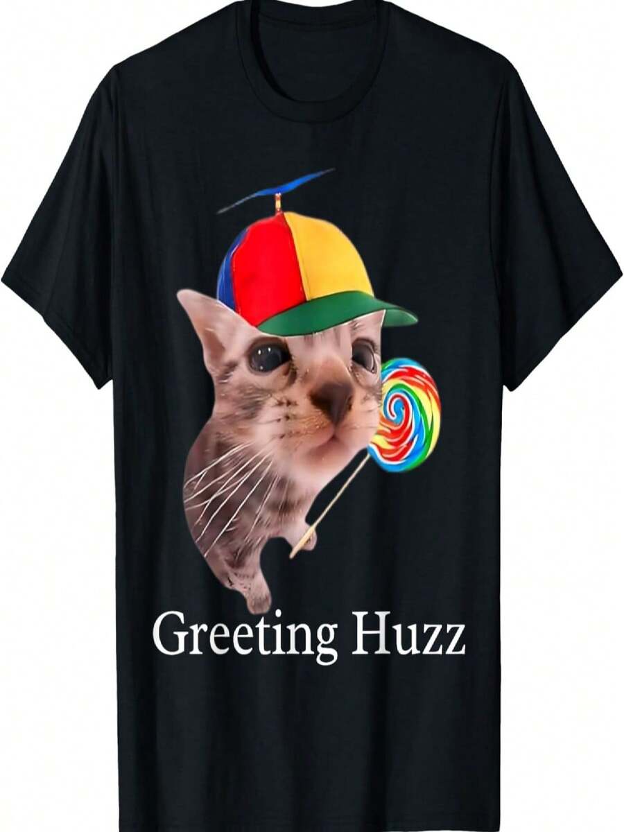 Greetings Huzz Meme Cat Meme Funny Memes Internet Memes Joke T-Shirt ...