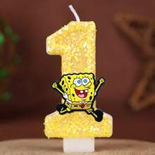 Cute SpongeBob Candles Numbers 0-9, Children's Birthday Cake ...