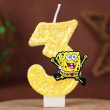 Cute SpongeBob Candles Numbers 0-9, Children's Birthday Cake ...