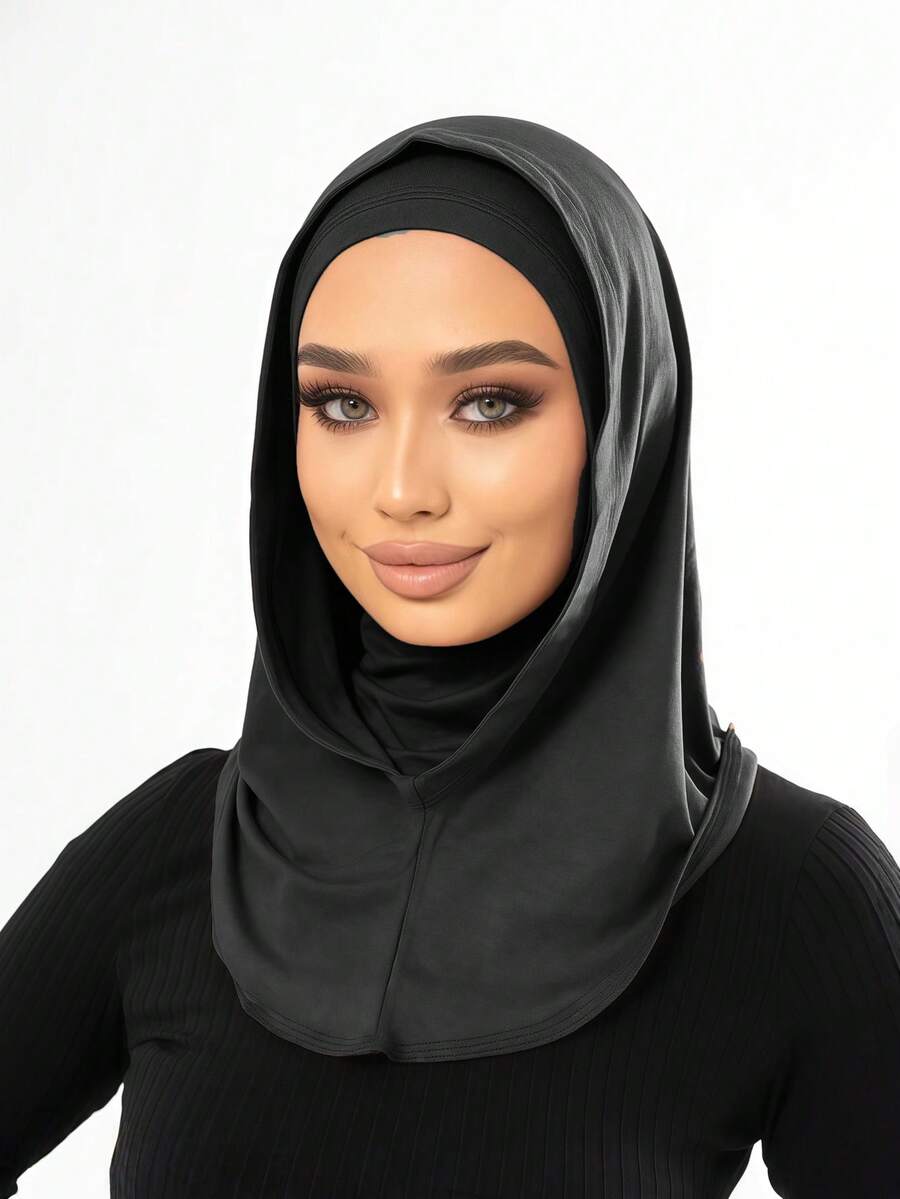 1pc Women's 2 In 1 Instant Hijab Scarf, Soft & Breathable Fabric, Hijab ...