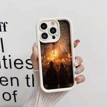 Phone Case With Black Border, Silhouette Design In A Magical Forest ...