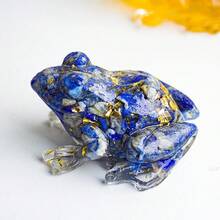 Natural Crystal Crushed Stone Epoxy Cute Little Frog Fish Tank ...