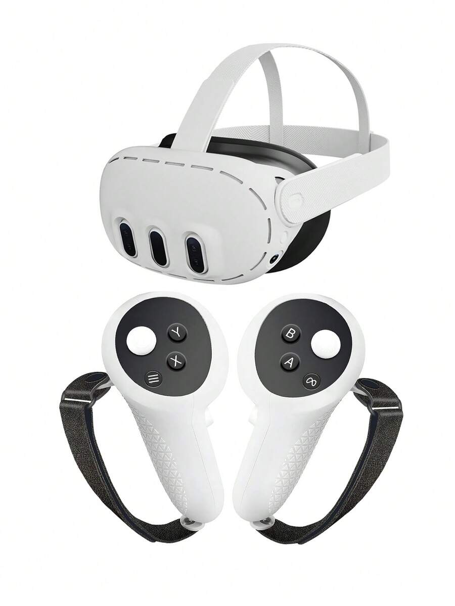 1 Set Meta Quest 3 VR Headset Silicone Protective Case + 2 Pcs ...