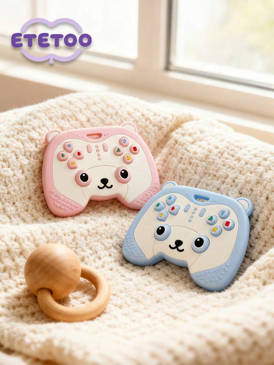 ETETOO 2pcs Silicone Cartoon Bear Game Controller Teether Toys ...