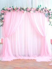 1pc Pink DIY Tulle Fabric, Handmade Sewing Material For Bridal ...