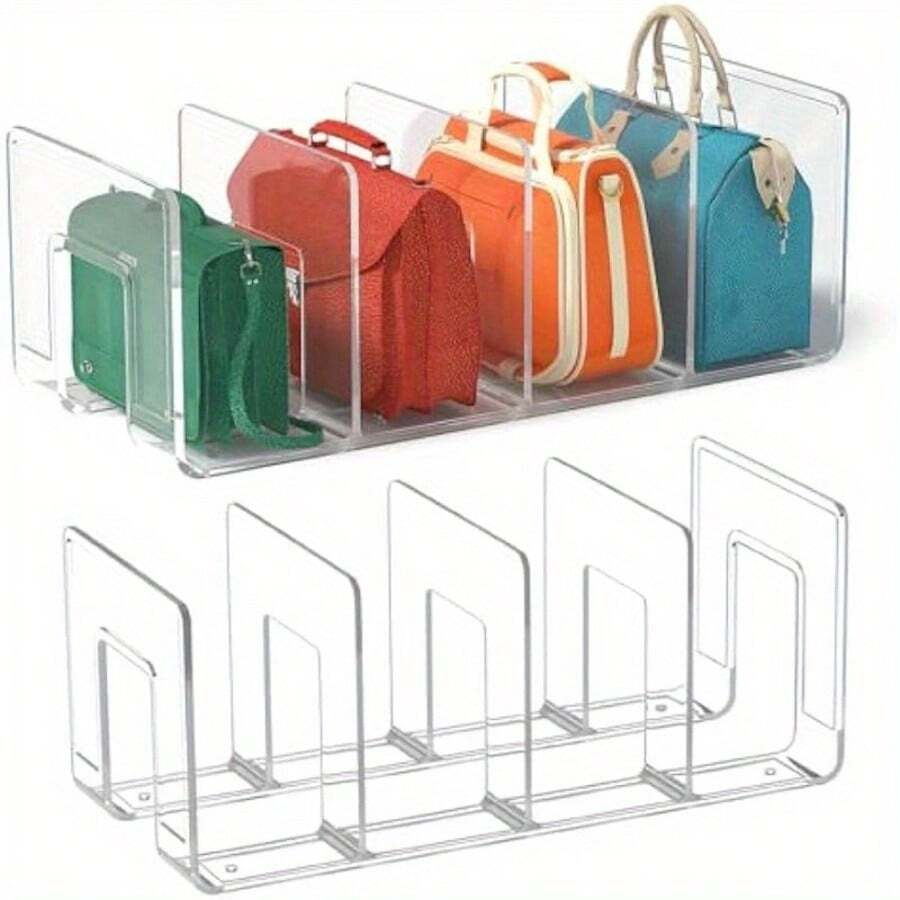 1pc/2pcs/3pcs/4pcs - Transparent 4-Grid Storage Rack - Multi-Functional ...