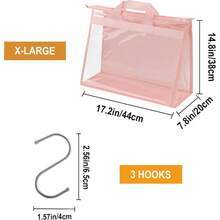 HAWTClear PVC Handbag Dust-Free Cover Moistureproof Purse Storage Bag ...