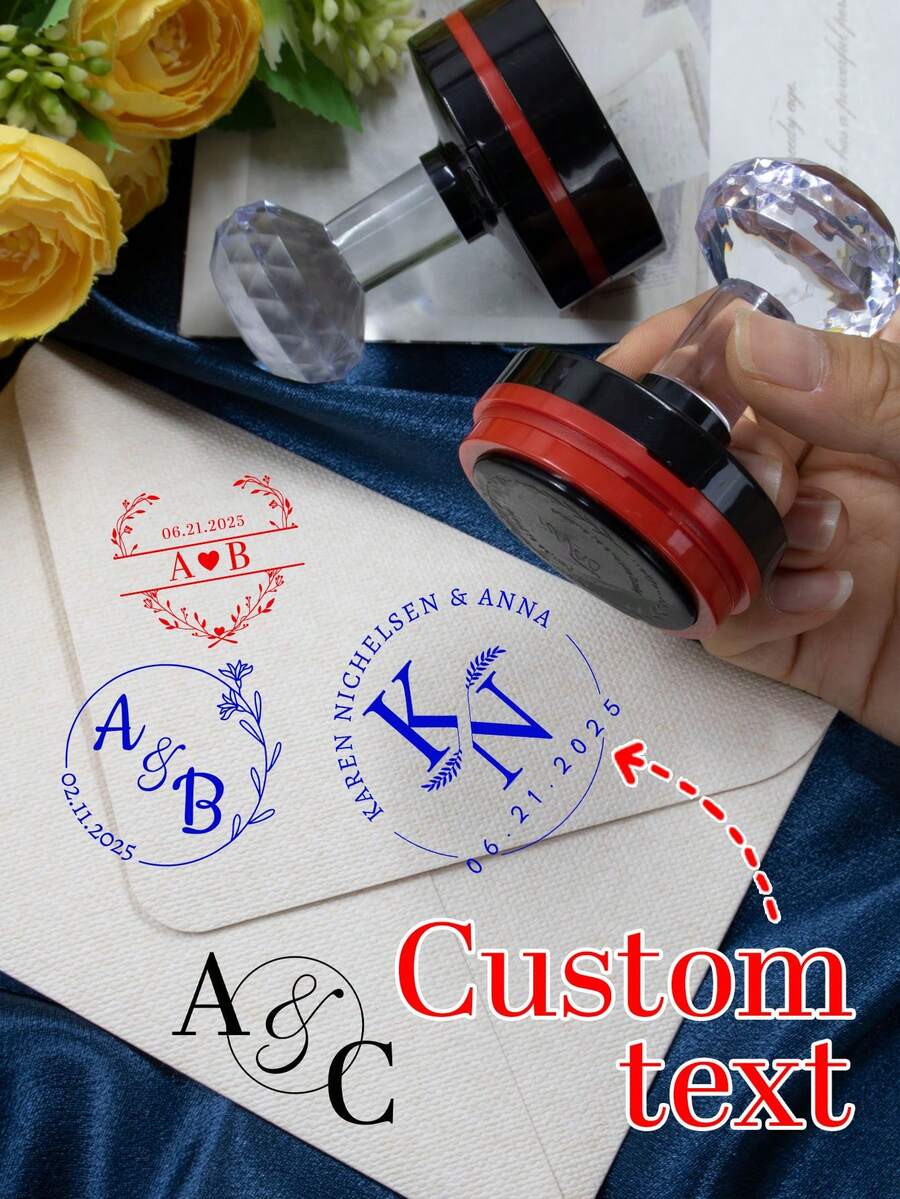 Custom Stamp, Wedding Stamp, Name Stamps Personalized, Customized ...
