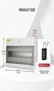 MOLLOM MCB Distribution Protection Box With DIN Rail, IP65 Waterproof ...