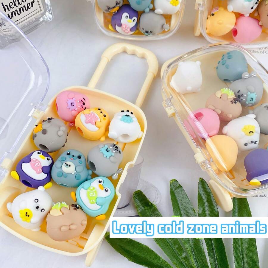 10pcs Cute Animal 3D Erasers, Adorable Animal Shaped Erasers That Can ...