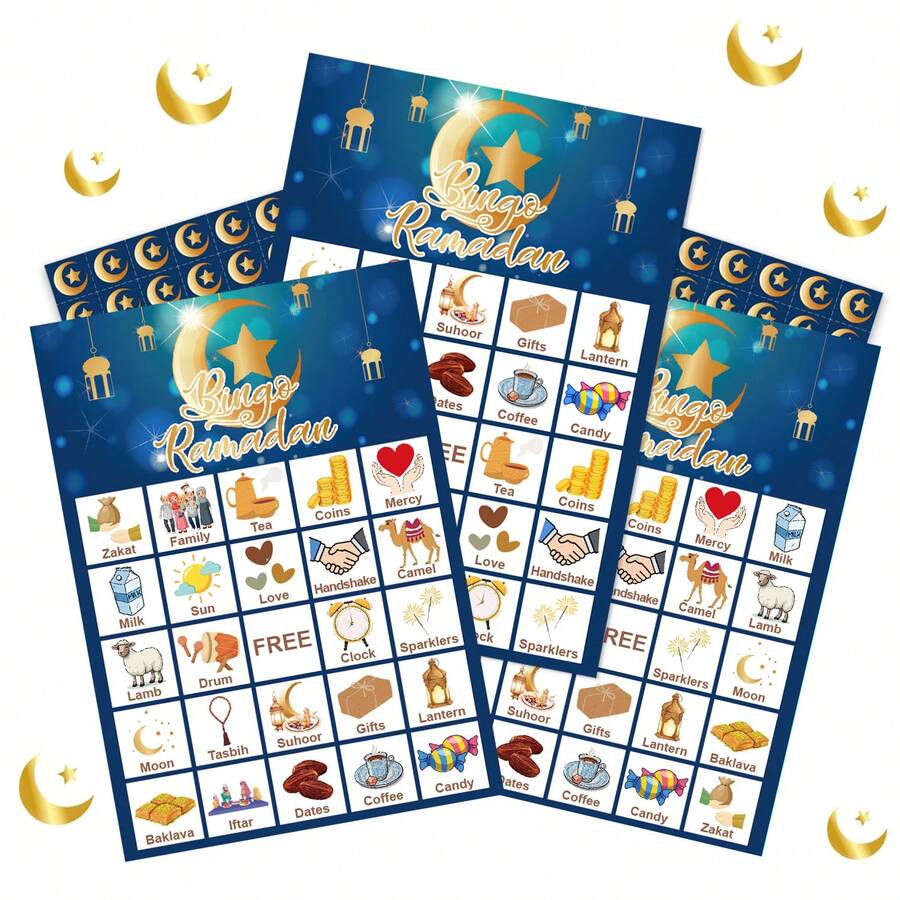 Ramadan Party Games Ramadan Activity Eid Mubarak Bingo Game 24 Players ...