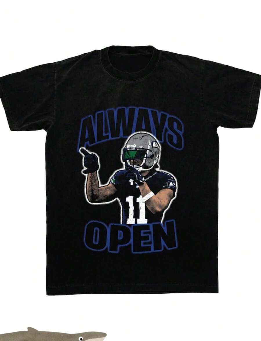 Jaxon Smith-Njigba Always Open Oversized Bootleg Seahawks Tee, JSN ...