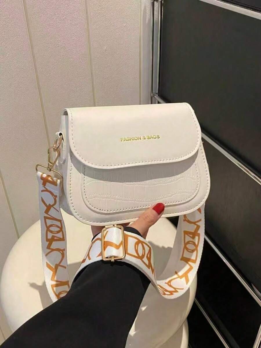 Modische und vielseitige Textur Satteltasche Umhängetasche Mini ...