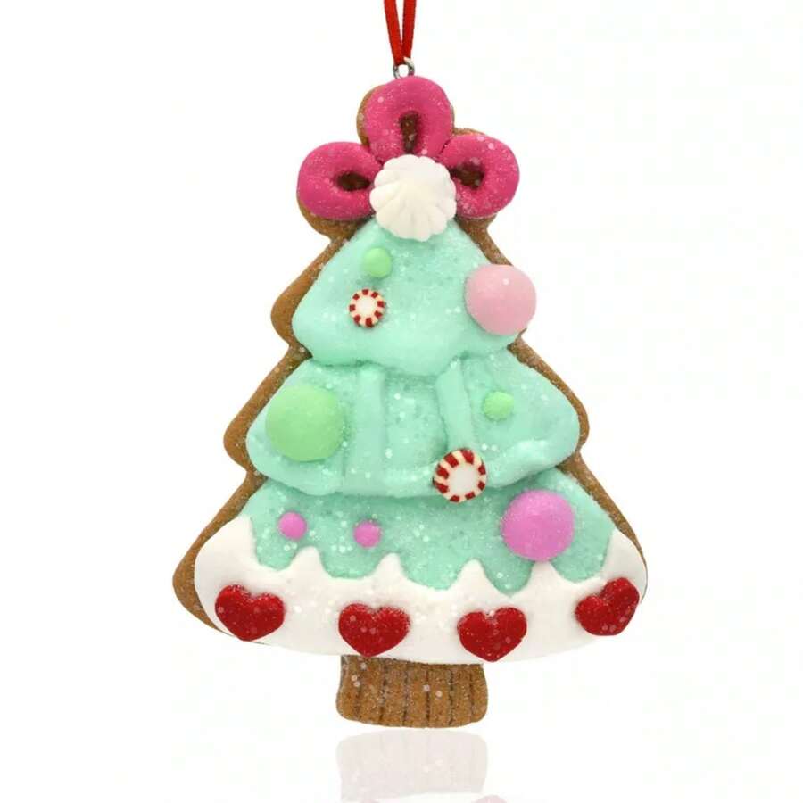 Clay Frosted Green Christmas Tree Tree Ornament | SHEIN USA