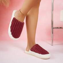 Comfortable Soft-Sole Red Closed Toe Slippers, Fashionable Casual ...