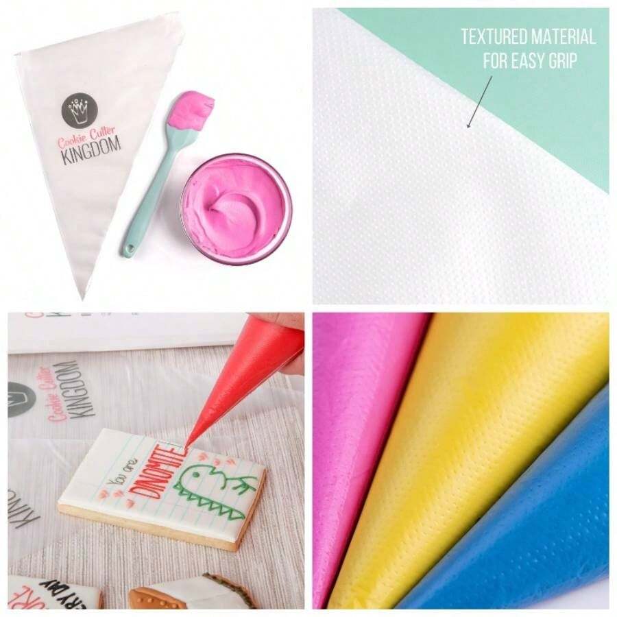 , 12 Inch Count Tipless Piping Bags Disposable Piping Bags Piping Icing ...