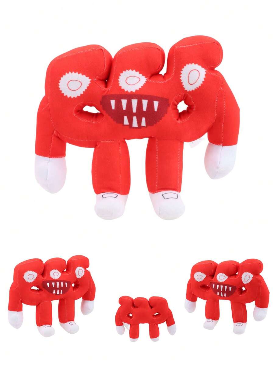 24cm/9.44in Peluche rojo 666 "Robar un Brainrot" Juguete de peluche con ...