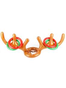 5pcs/10pcs/(1 Antlers+4 Rings) Inflatable Reindeer Antler Ring Toss ...