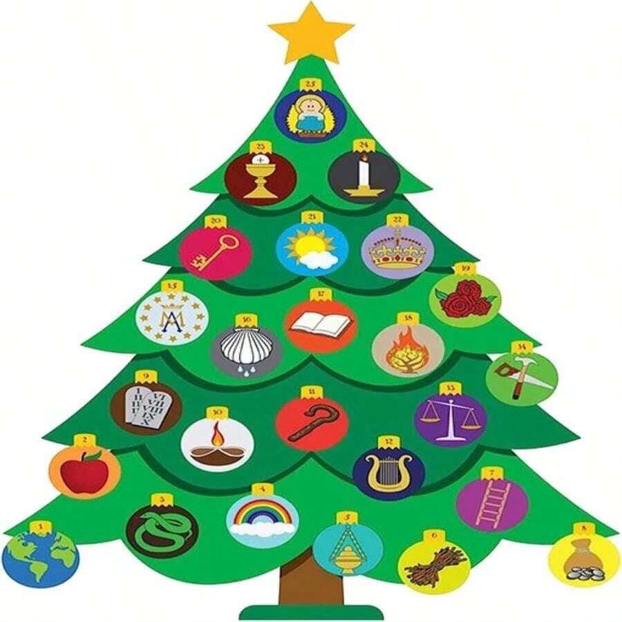 Needzo Jesse Tree Magnetic Catholic Advent Calendar Activity ...