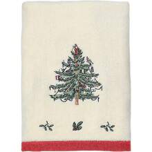 Festive Christmas Tree Hand Towel, 16x28 Inch Soft Cotton Velour ...
