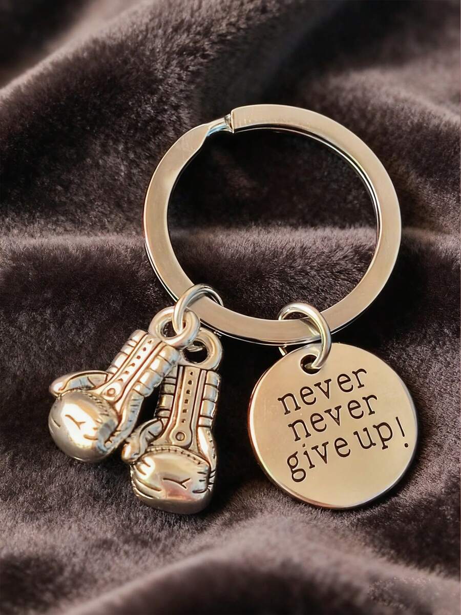 1/2pcs Creative Mini Boxing Glove Keychain, Never Give Up Sports ...