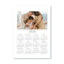 Editable Photo Calendar Template, 2026 Year, One Page, Photo Wall ...