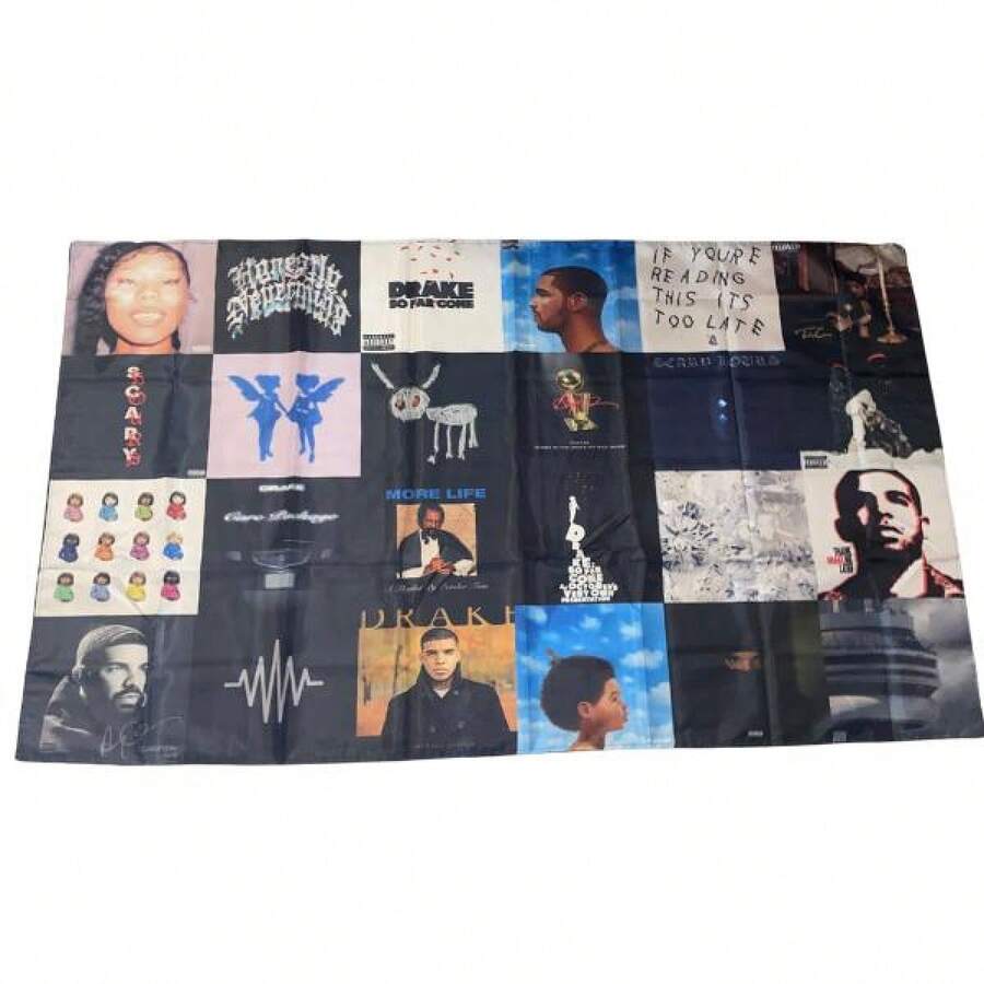 Drake Music Album 3x5Ft Cover Of Drake Rapper Tapestry Double Printing ...