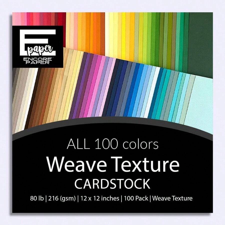 ENCORE TEXTURED CARDSTOCK COMPLETE VARIETY PACK-12x12 Textured ...