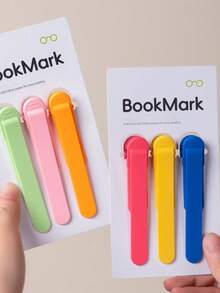 1Pc/3Pcs/6Pcs Creative Follow Page Bookmark Clip - Minimalist Bookmark ...