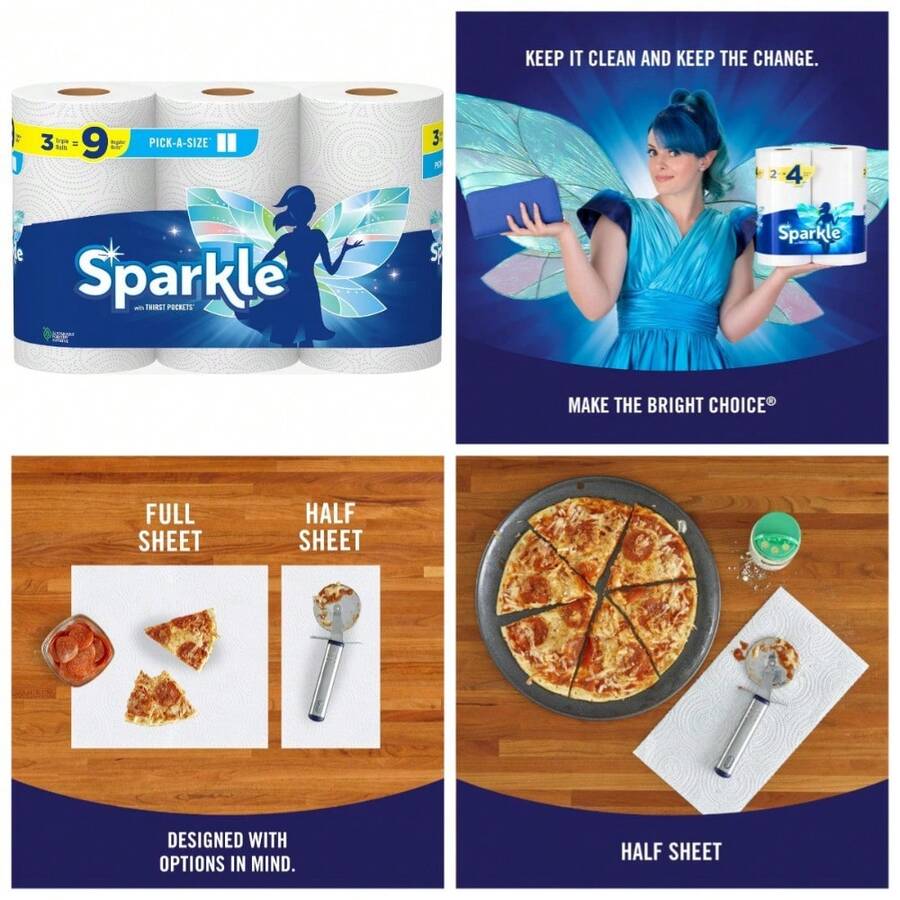 Triple Roll Paper Towels 3 Pack Equivalent To 9 Regular Rolls Full And ...