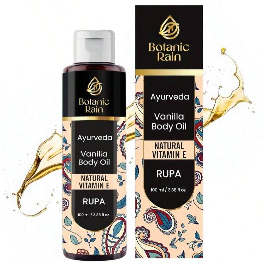Botanic Rain Ayurveda Vanilla Body Oil, Organic, Nourishing ...